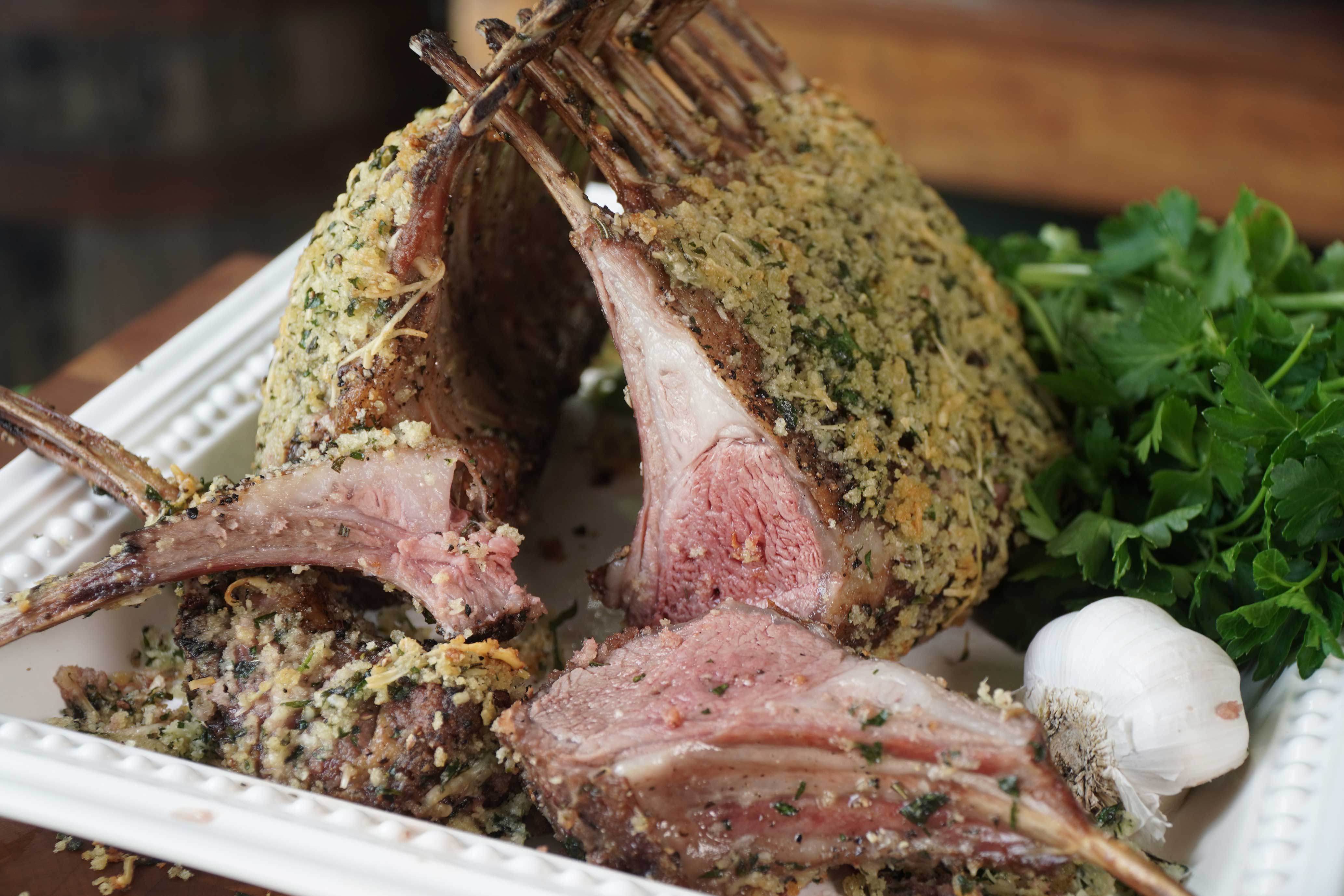 Easter Dinner Special! Herb/Parmesan Crusted Rack of Lamb ...